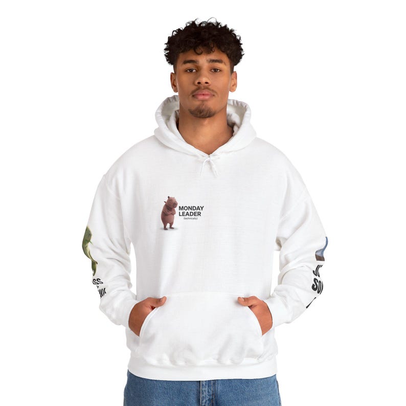 Funny Capybara Hoodie - Monday Mood Collective - Cute Animal Meme ...