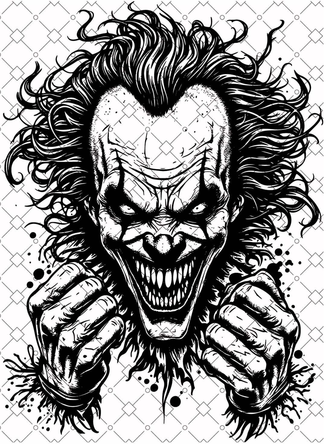 Psycho Clown #4 Digital Files Svg Png Dxf Pdf - Etsy