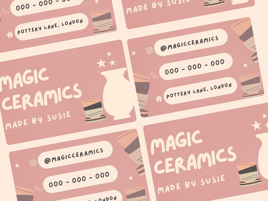 Boho Business Card Template | Editable Canva Design (digital Download ...