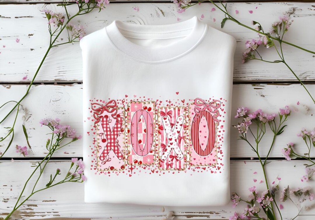Preppy XOXO Valentine PNG, Valentine Shirt Design, Valentines Day Png ...