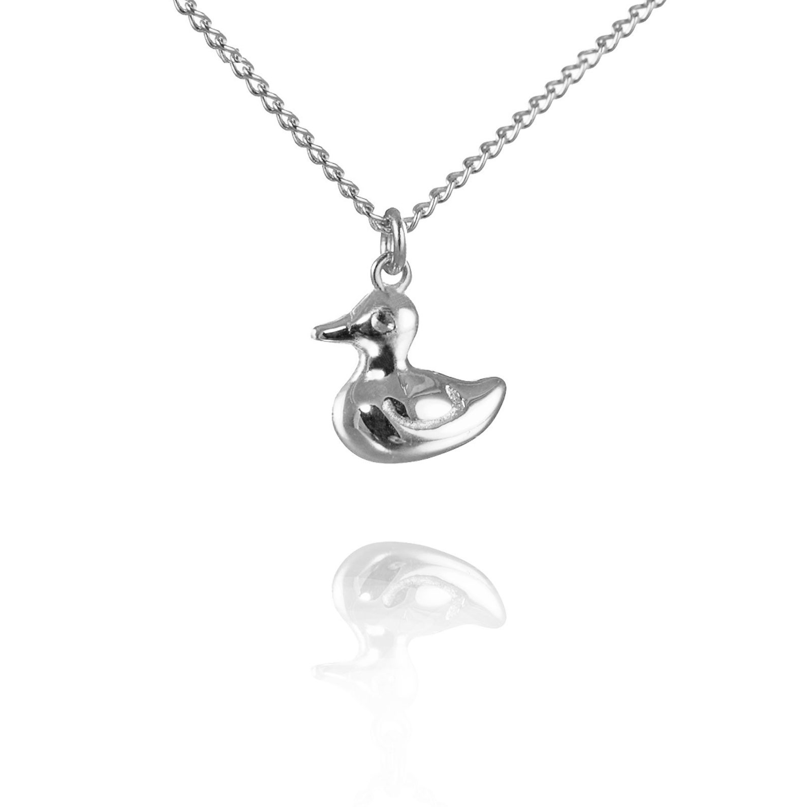 Duck Necklace Tiny Duckling Pendant Sterling Silver Duckling - Etsy