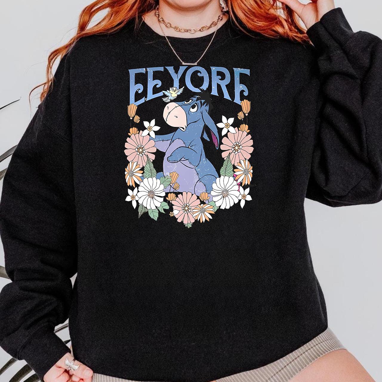 Retro Disny Eeyore Png, Eeyore Winnie the Pooh Png, Eeyore Floral ...