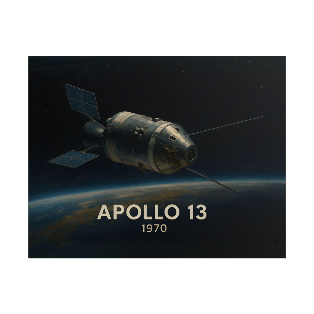 Apollo 13 Poster Retro NASA Mission Print | Vintage Space Wall Art - Etsy