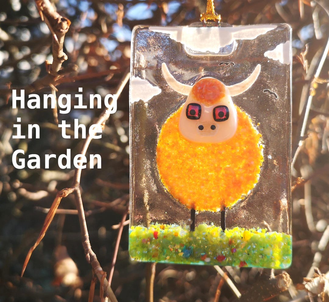 Artist Made Fused Glass Highland Cow T-light - Etsy