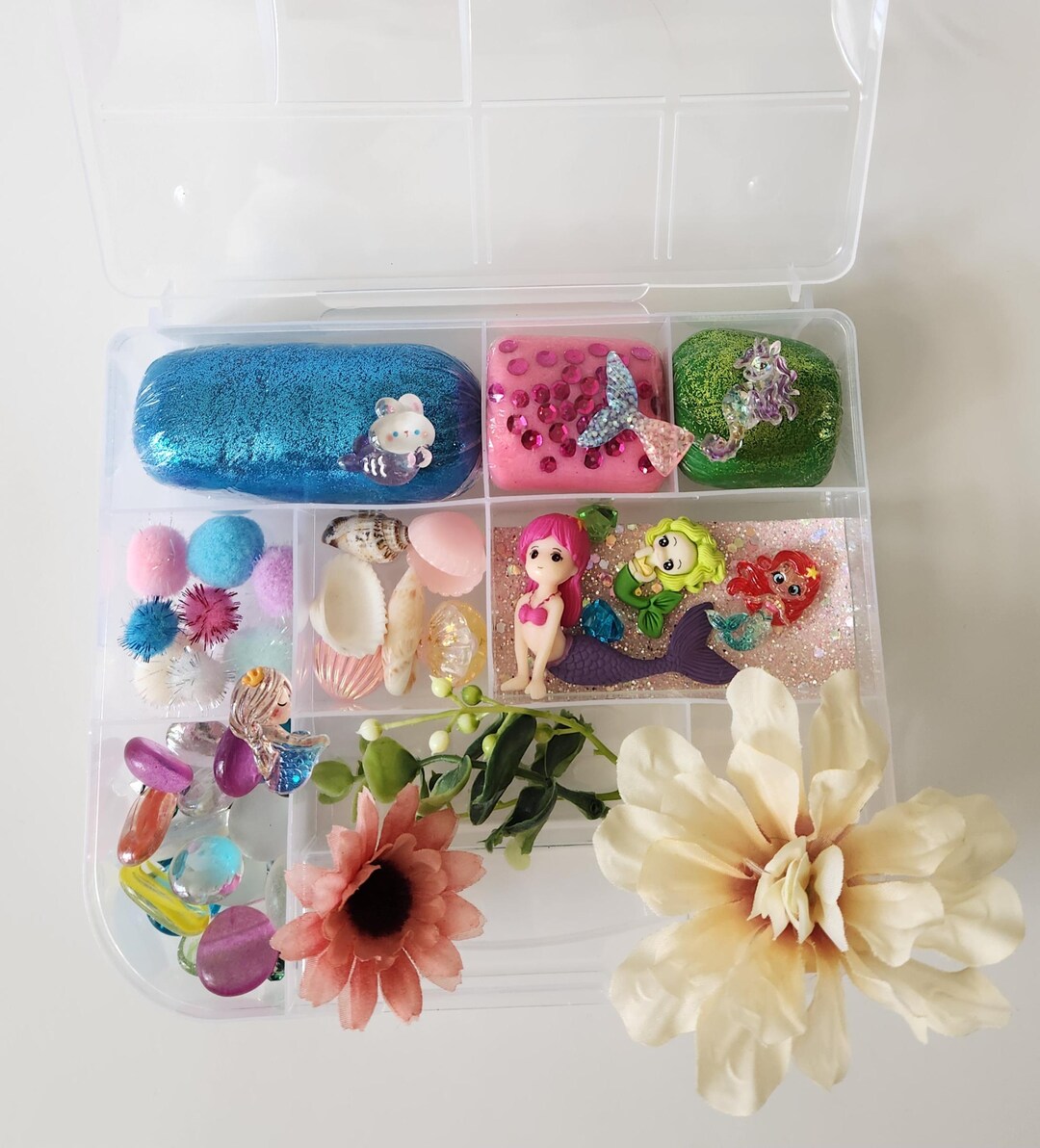 Mermaid Play Dough Sensory Kit: Ocean-themed Activity - Etsy