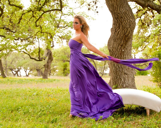 Double-full Maxi infinity Gown in Venezia Fabric - Etsy