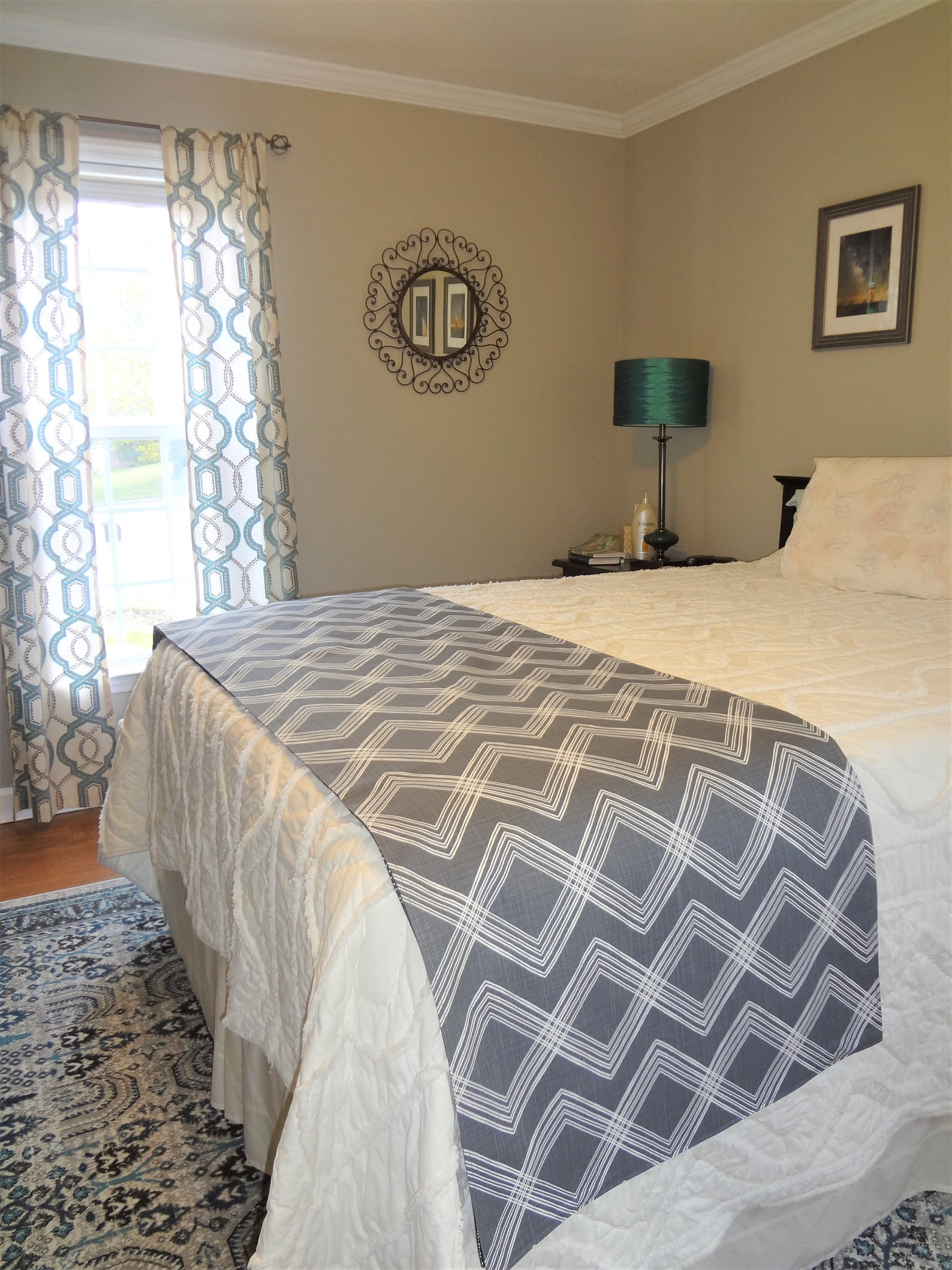 Colton Grey Blue Emerald Green Marsala Tuscan Yellow Geometric | Etsy