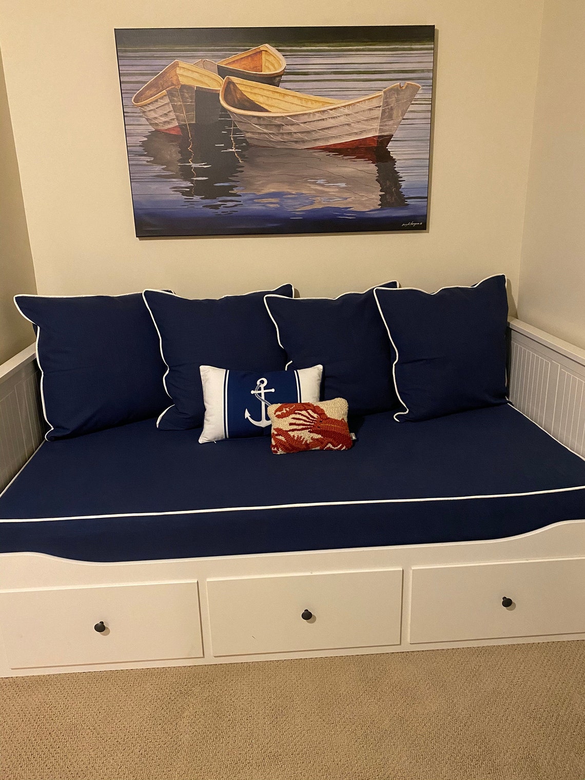 CUSTOM Cushion Covers Piping Box Cushions Foam Insert Bench | Etsy