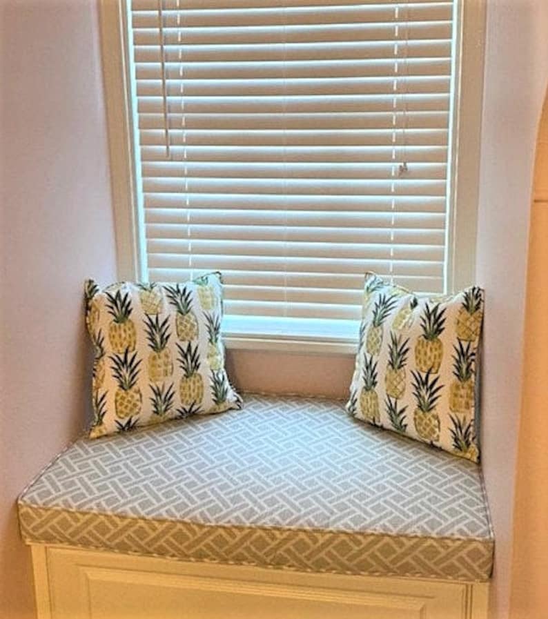 CUSTOM Cushion Covers Piping Box Cushions Foam Insert Bench Seat ...