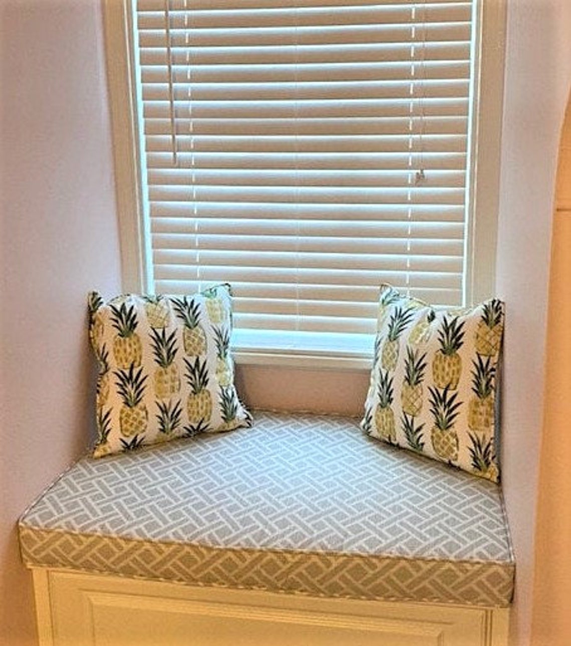 CUSTOM Cushion Covers Piping Box Cushions Foam Insert Bench | Etsy
