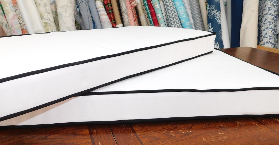 CUSTOM Cushion Covers Piping Box Cushions Foam Insert Bench Seat ...