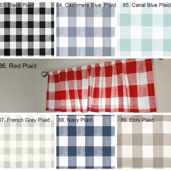 Buffalo Check Valance - Etsy