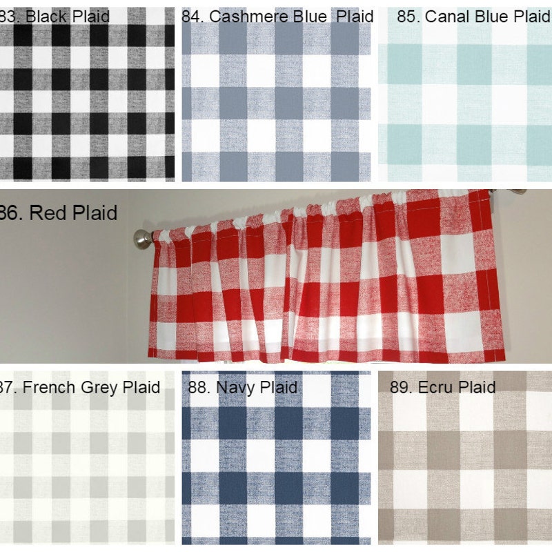 Buffalo Check Valance - Etsy