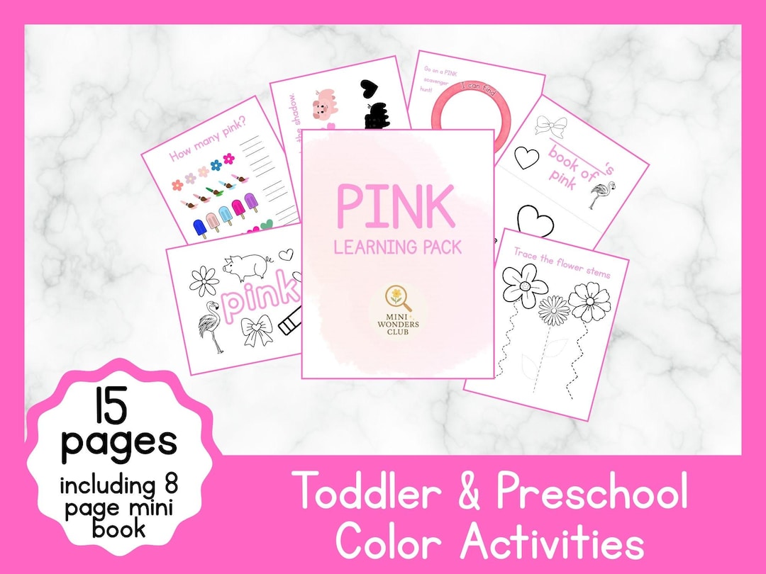 Pink Color Pack: Learning Activities for Toddlers, Preschool Color of ...
