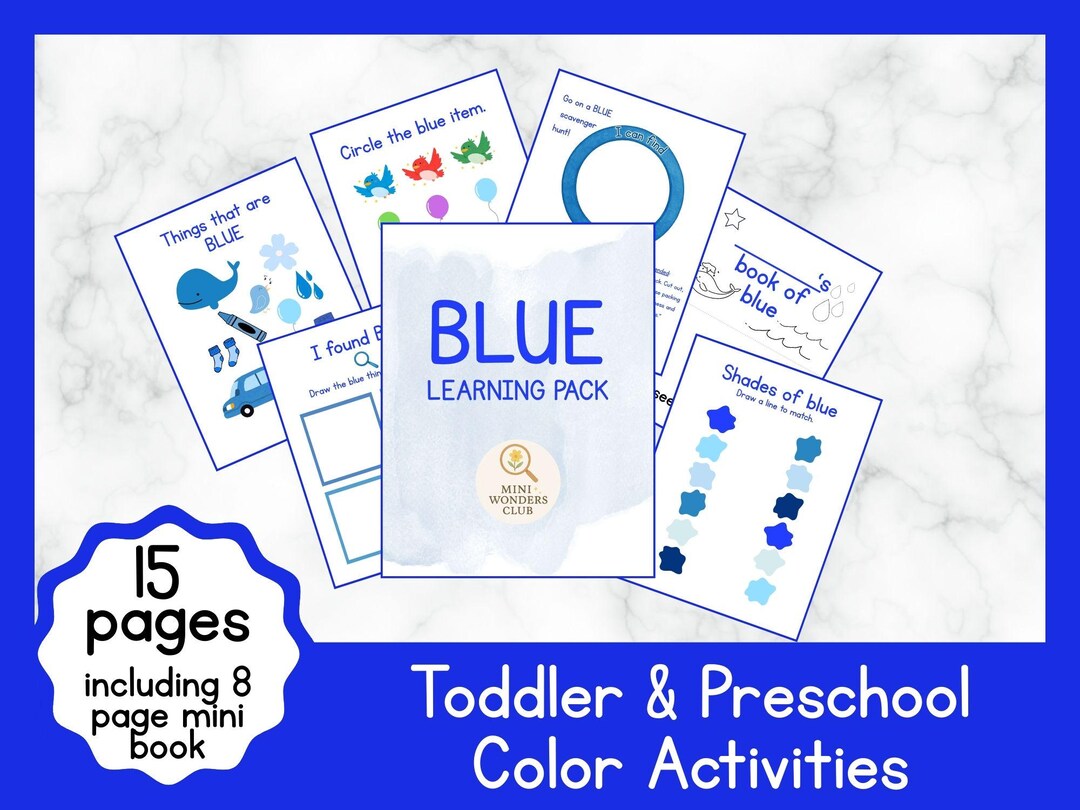 Blue Color Pack: Learning Activities for Toddlers, Preschool Color of ...