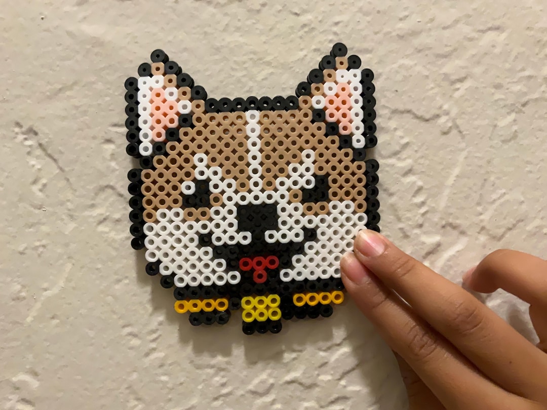 Perler Bead Corgi Coaster! - Etsy