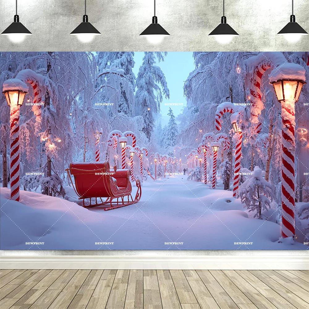 Christmas Candy Cane Banner Backdrop, Winter Holiday Photo Background ...