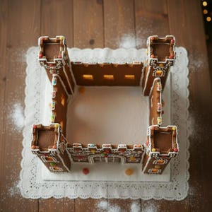 Gingerbread House Fortress Template - Etsy