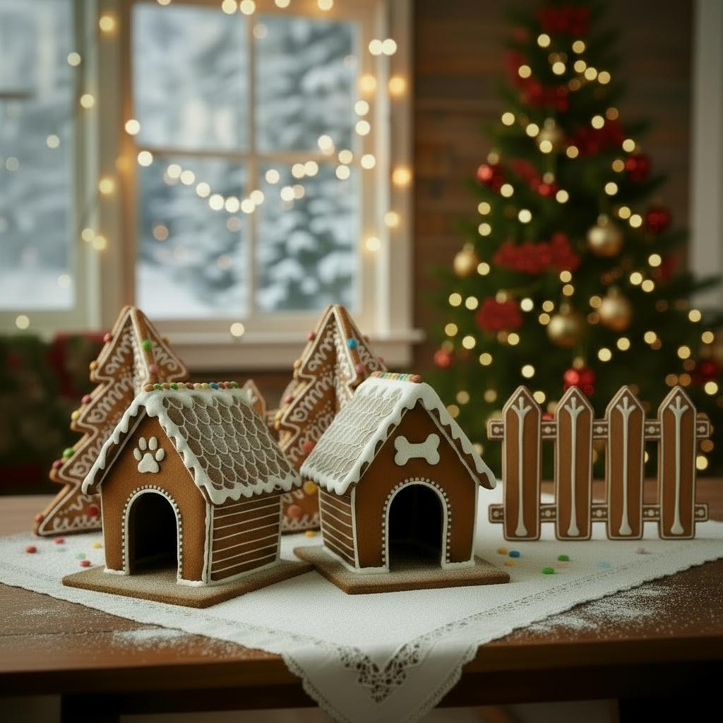 Gingerbread House Add-ons – Dog House, Trees & Fence Templates (PDF ...