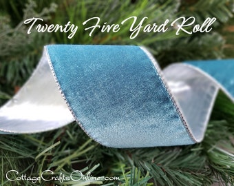 Blue silver ribbon | Etsy