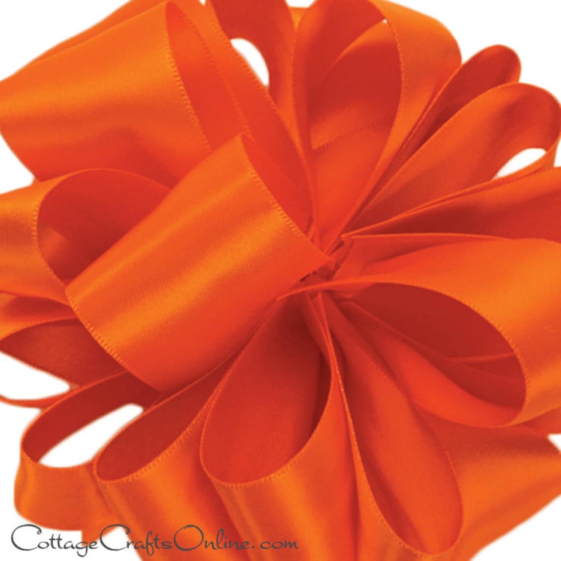 Satin Ribbon 5/8 X 100 Yard Roll Torrid Orange Double - Etsy