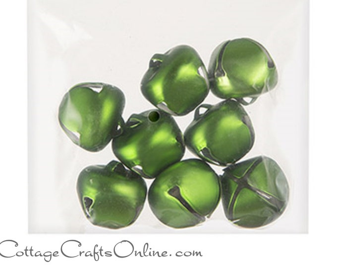 Emerald Green Jingle Bells, 1, PACK of EIGHT, Matte Finish, Darice ...