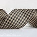 Wired Ribbon, 2.5 Wide, Black and Beige Tan Gingham Check TEN YARD ROLL ...