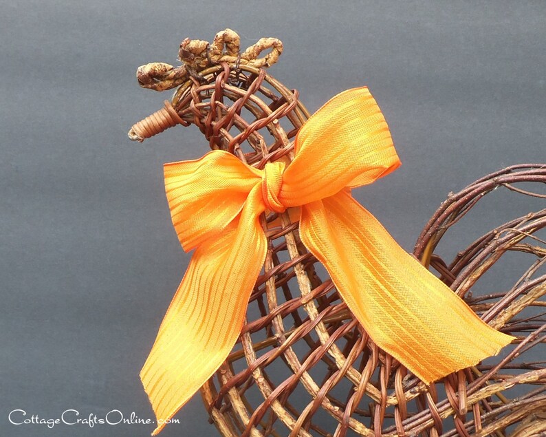 Wired Ribbon 1 1/2 Orange Semi-Sheer Satin Stripe | Etsy