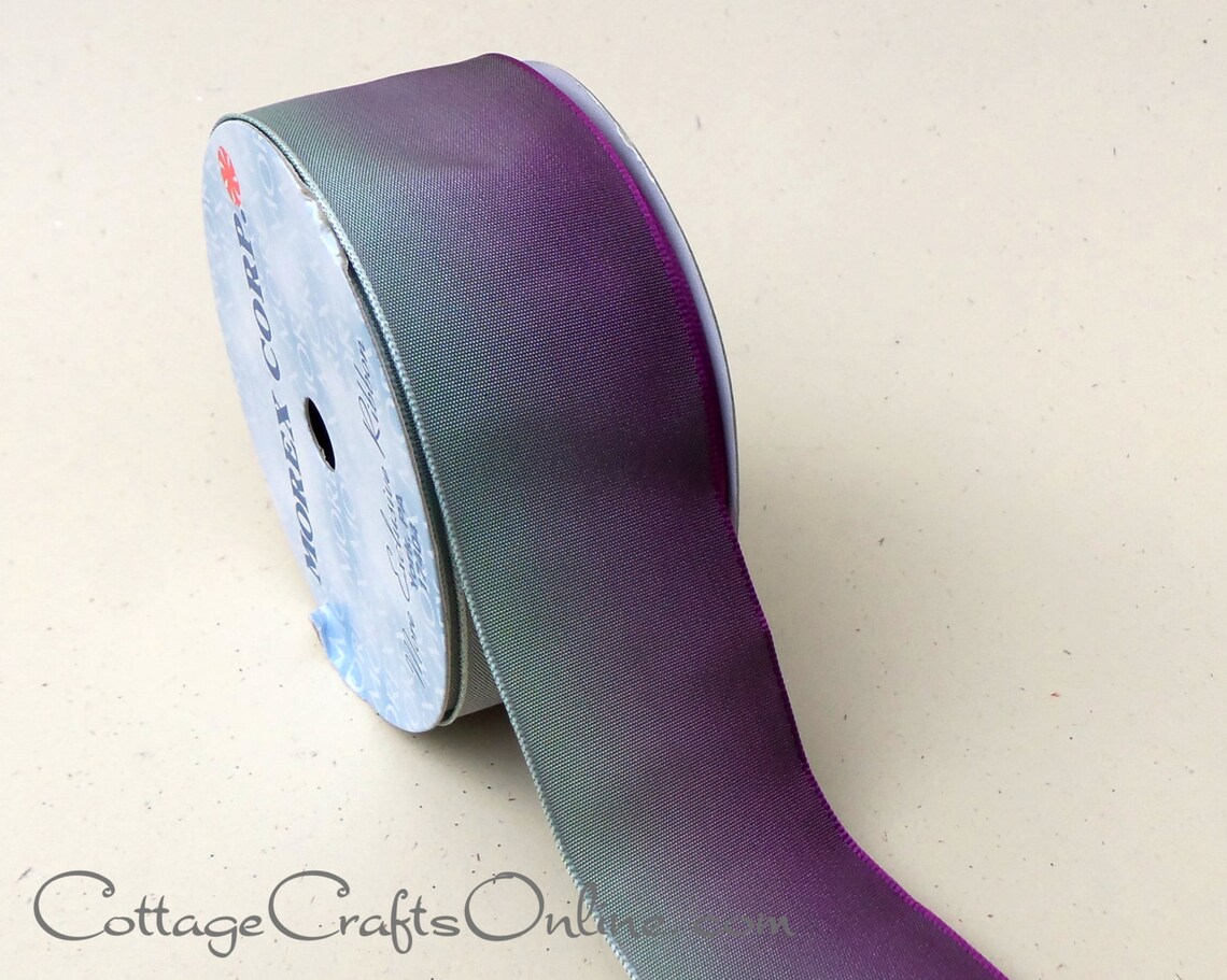 Wired Ribbon 1 3/8 Wide Purple Fading to Sage Green - Etsy