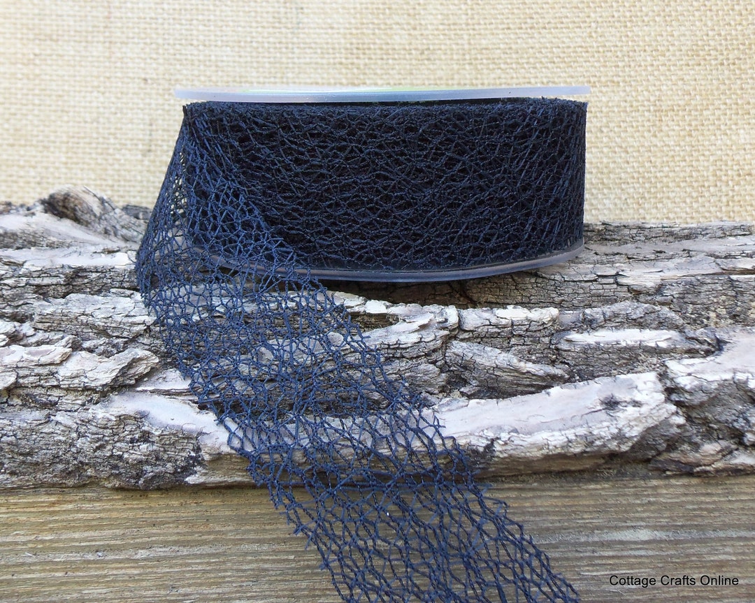 Halloween Ribbon, Black Spider Web Mesh, 1 1/2" Wide - TWENTY FIVE YARD ...