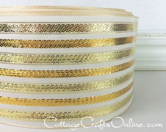 Gold Stripe Ribbon - Etsy