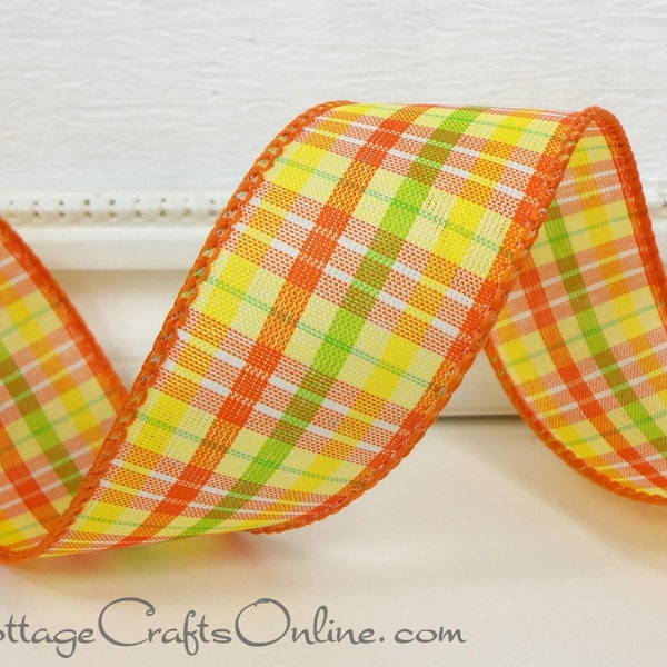 Yellow Plaid Ribbon - Etsy