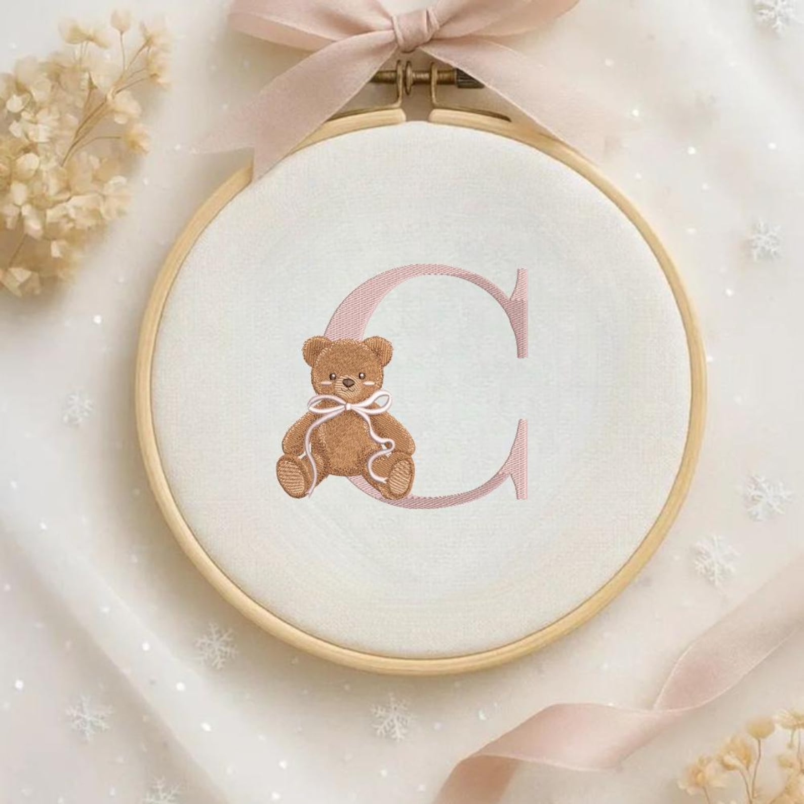Teddy Bear Alphabet Embroidery Design, Cute Baby Letter Machine ...