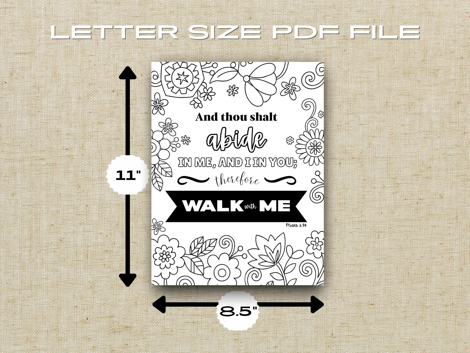 Walk With Me Coloring Page | LDS Scripture Art (digital Download ...