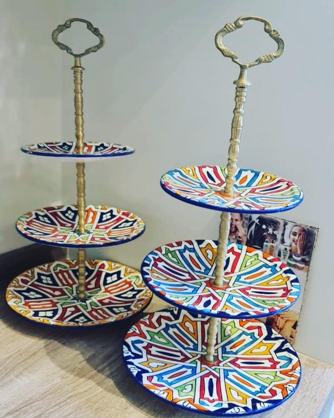 Moroccan Ceramic Tiered Serving Stands - Etsy