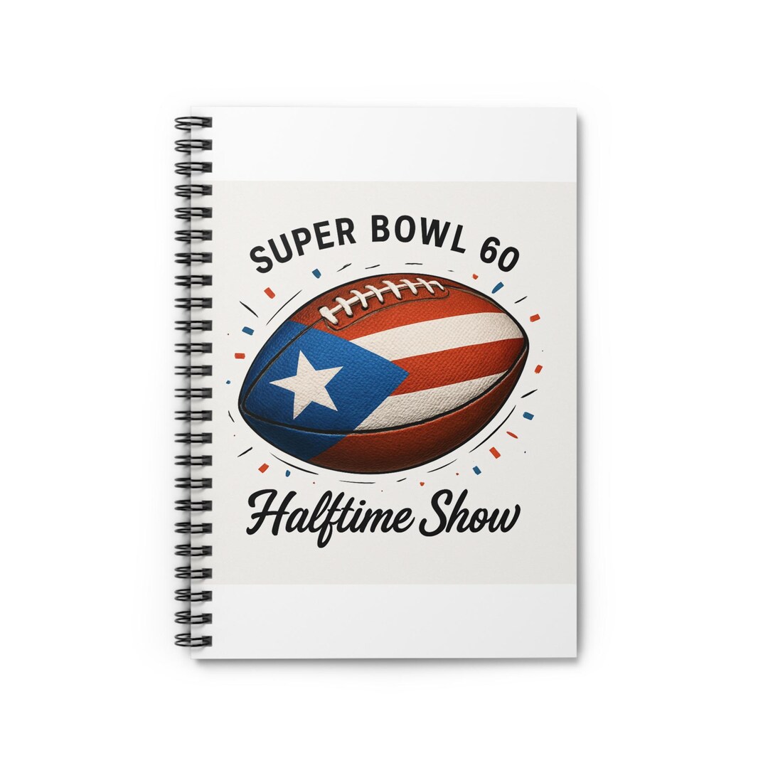 Super Bowl Halftime Show Spiral Notebook - Perfect for Football Lovers ...