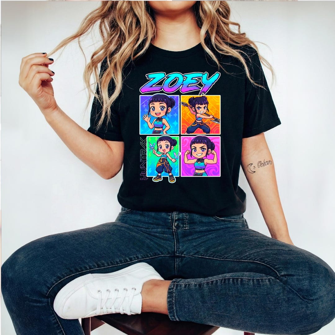 Zoey Huntrix Kpop Demon Hunters Shirt,rumi Mira Zoey Shirt,saja Girls ...