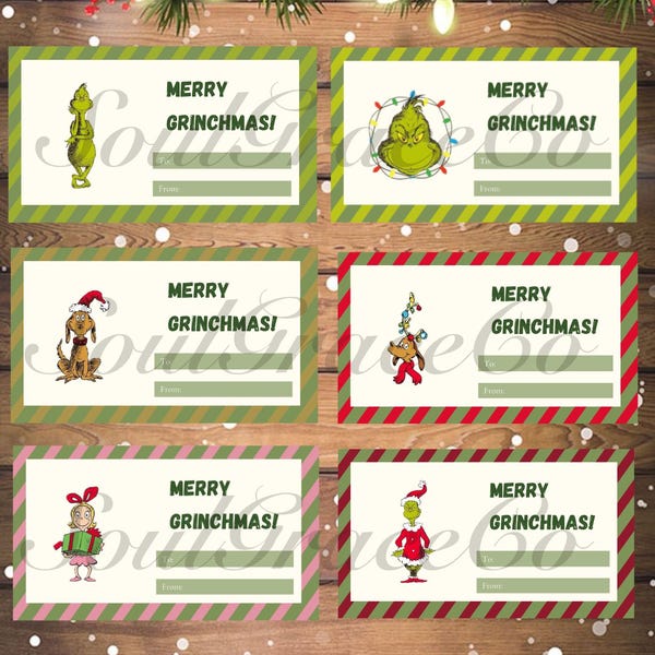Grinch Gift Name Tags - 60+ Gift Ideas for 2026
