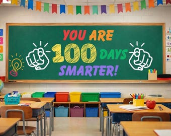100th Day of School Banner - Etsy