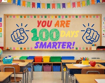 100th Day of School Banner - Etsy