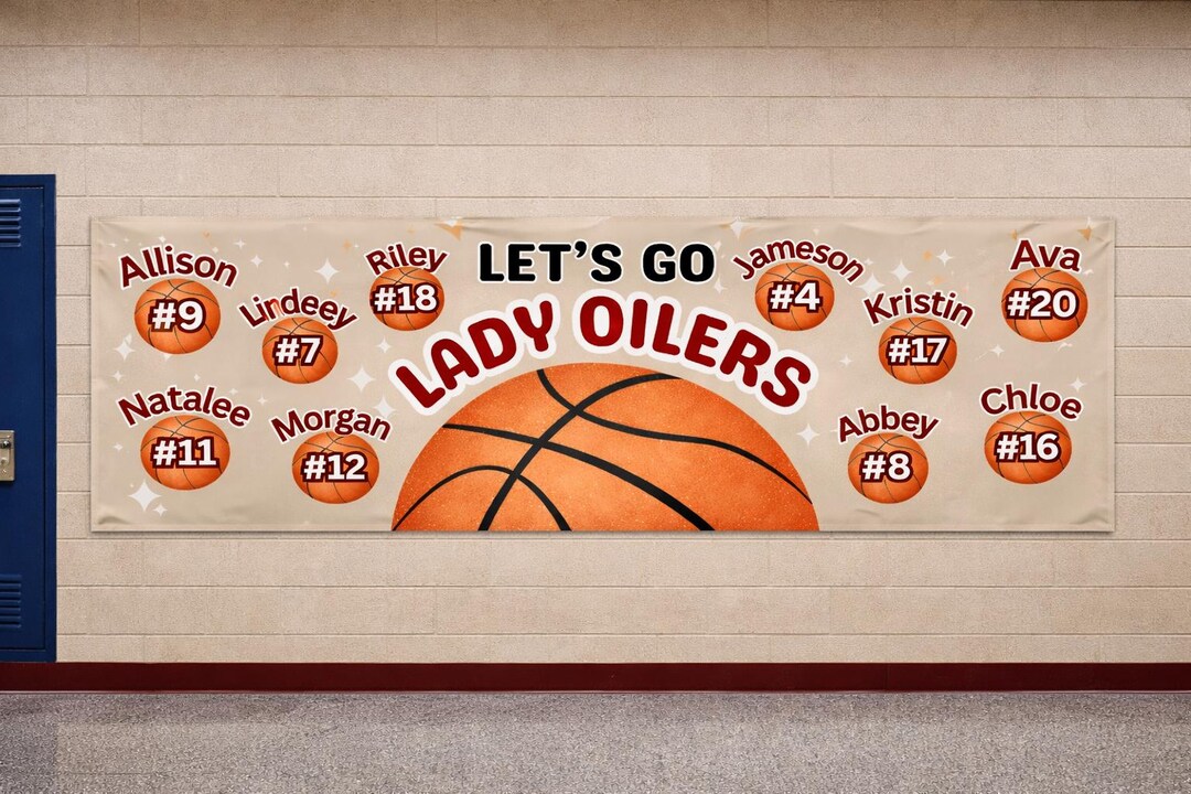 Custom Sports Team Banner | School Hallway Decor (digital Download) - Etsy