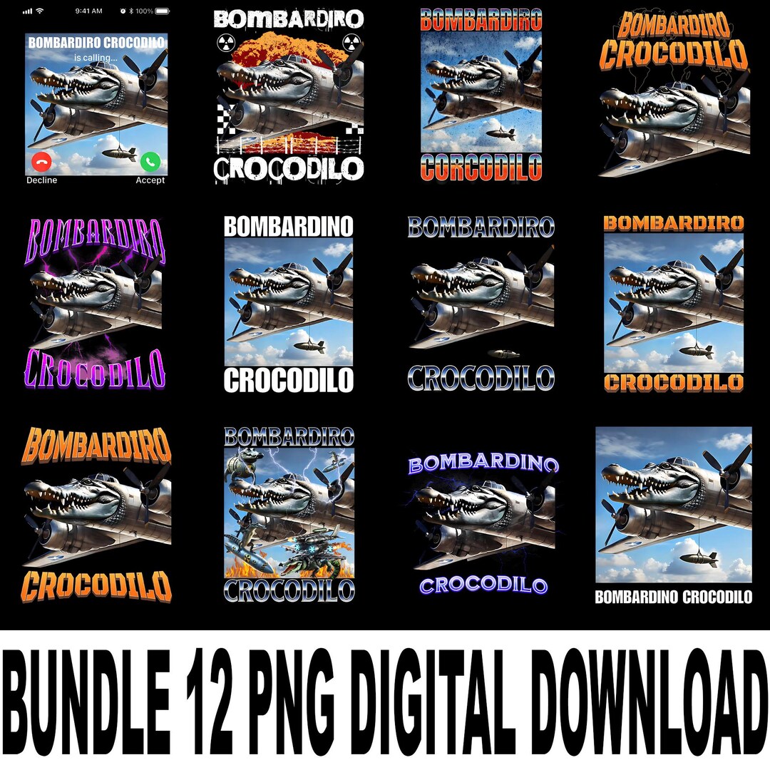 Bombardiro Crocodilo PNG – Funny Brain Rot Meme Stupid Weird Unhinged ...