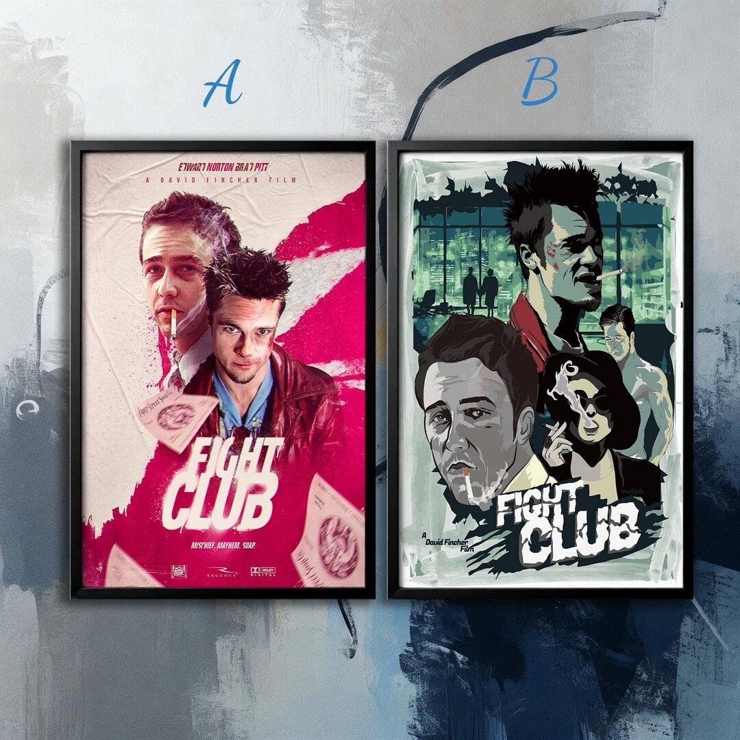 Movie Poster- Fight Club | Movie Canvas| Wall Art Collection| Poster ...