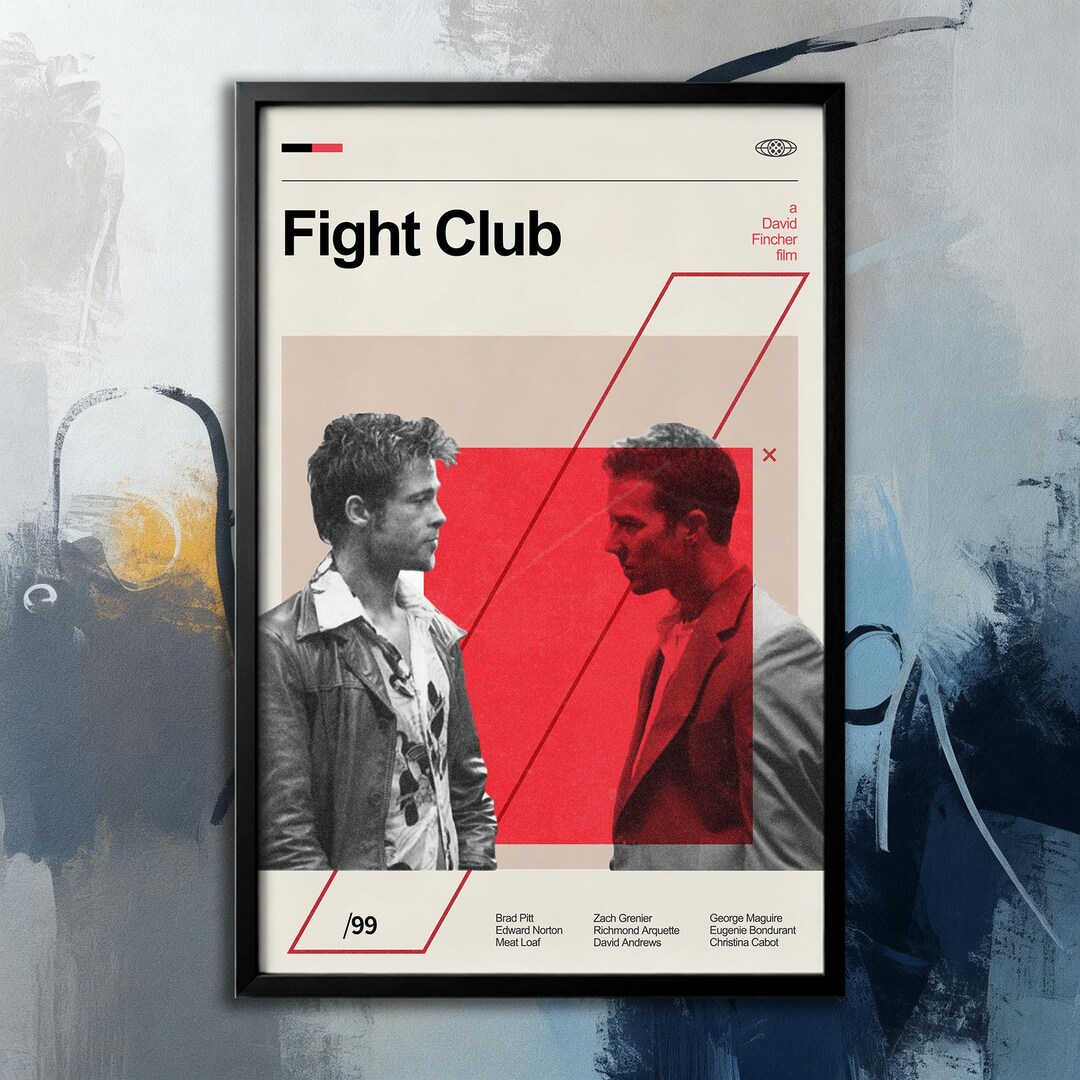 Movie Poster-fight Club | Movie Canvas| Wall Art Collection| Space ...