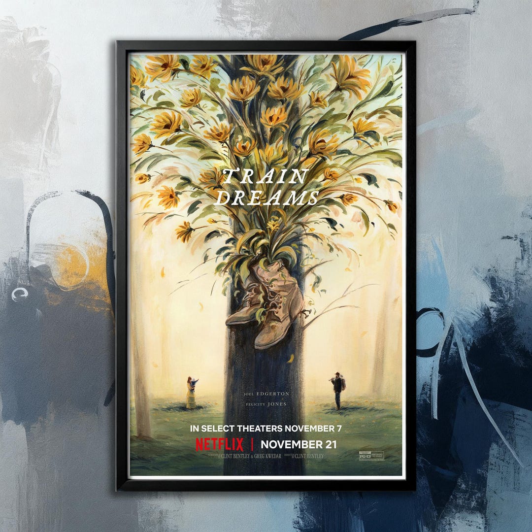 Movie Poster- Train Dreams (2025) | Movie Canvas| Wall Art Collection ...