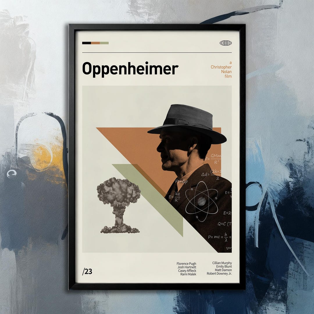Movie Poster- Oppenheimer | Movie Canvas| Wall Art Collection| Poster ...