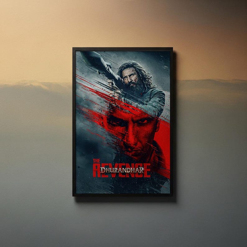 Movie Poster- Dhurandhar: the Revenge (2026)| Movie Canvas| Wall Art ...