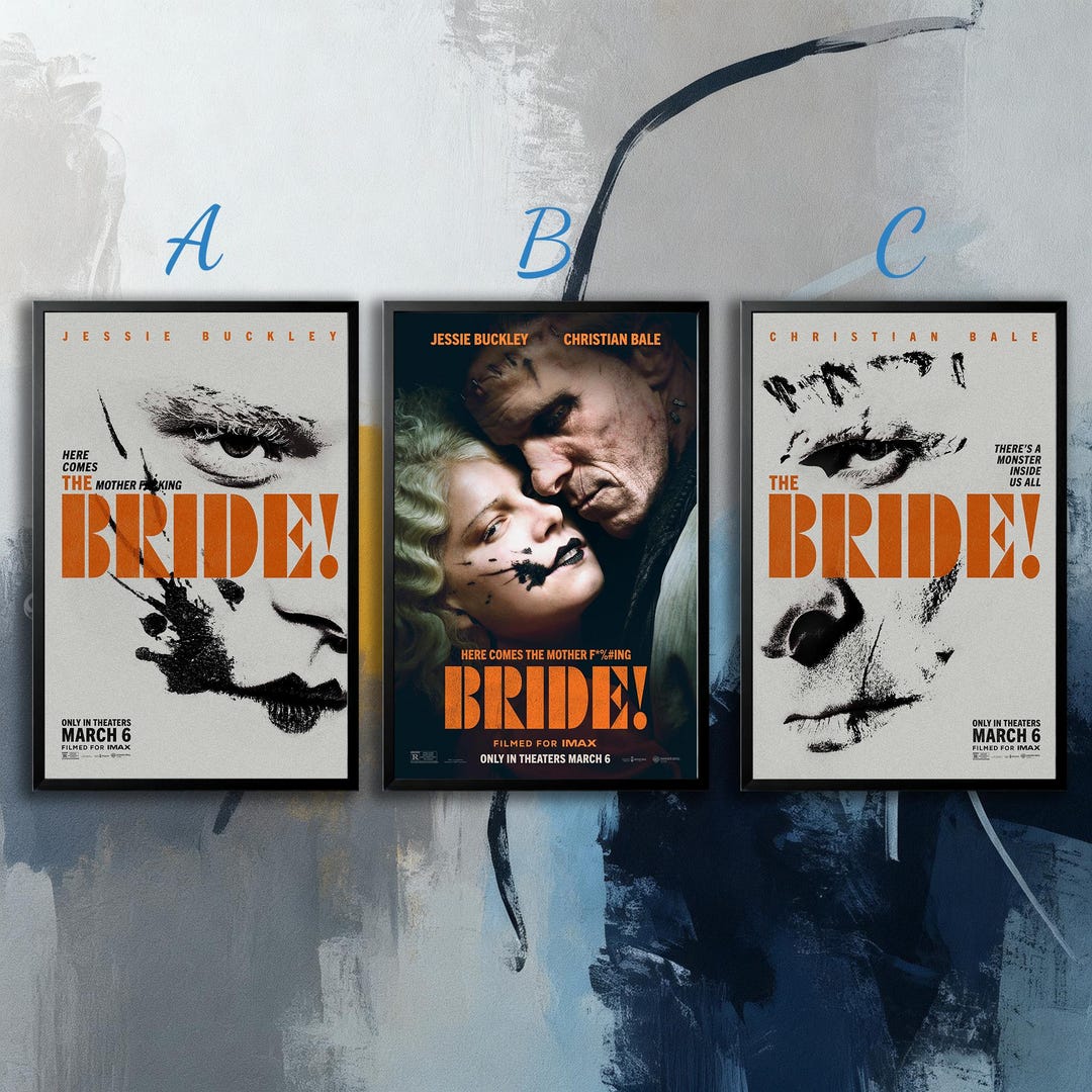Movie Poster-the Bride (2026) | Movie Canvas| Wall Art Collection ...
