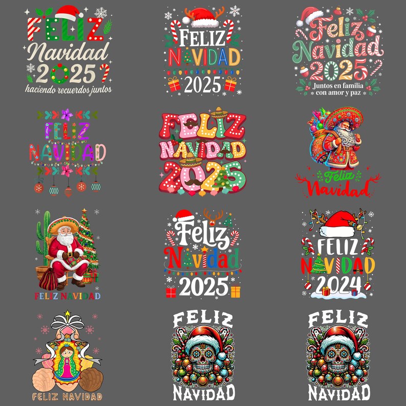 Feliz Navidad 2025 Family Christmas PNG, Funny Holiday Quote Clipart ...