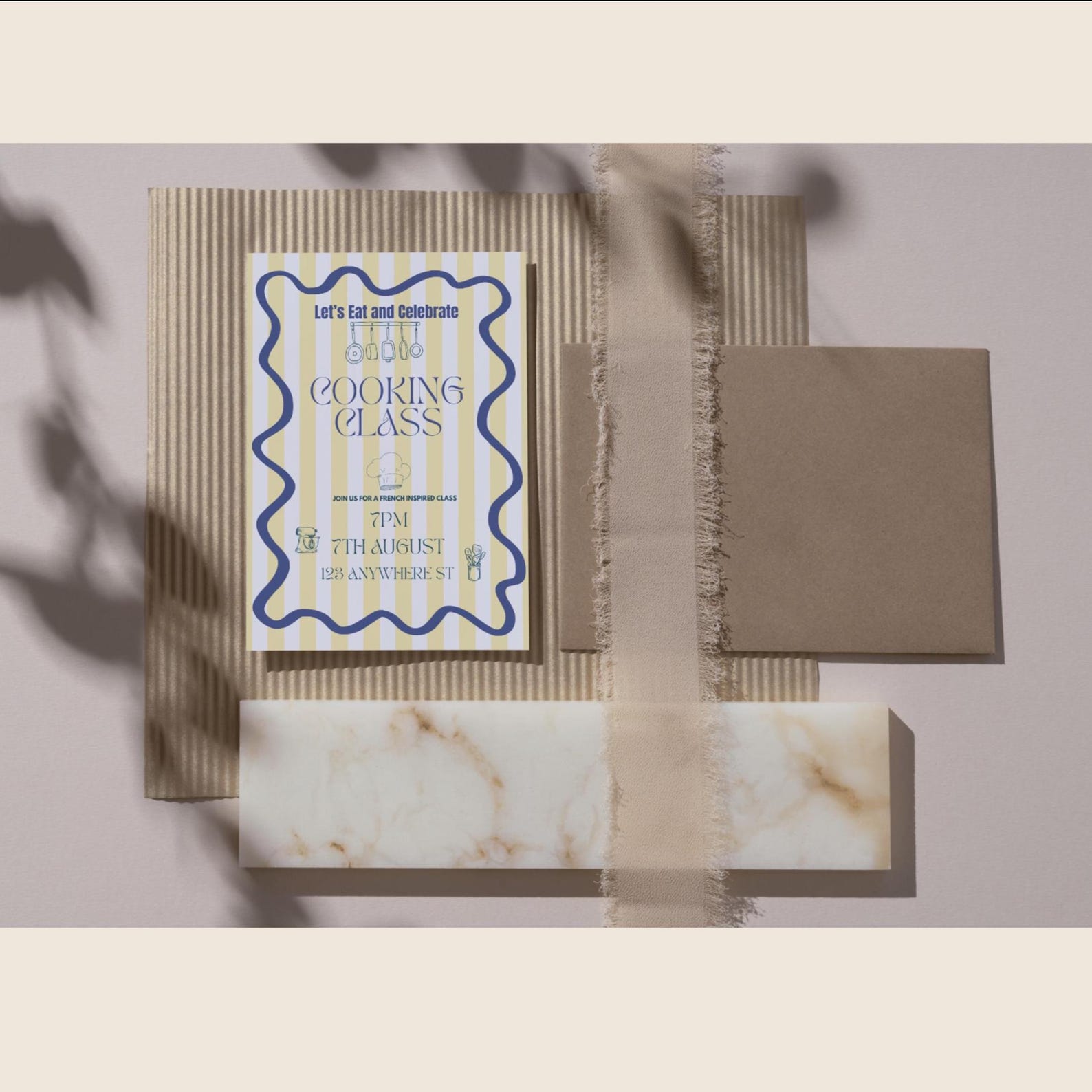 Editable Cooking Class Invitation | Printable Culinary Workshop ...